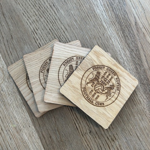 FGR 4 X Wooden Coaster Set – Forest Green Rovers